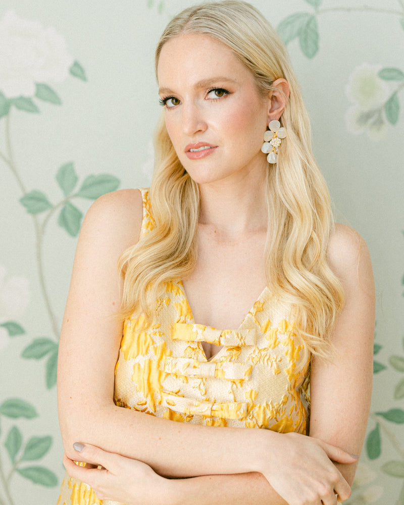 The Richmond Earrings in Pearl Cluster & Bella Bridesmaids