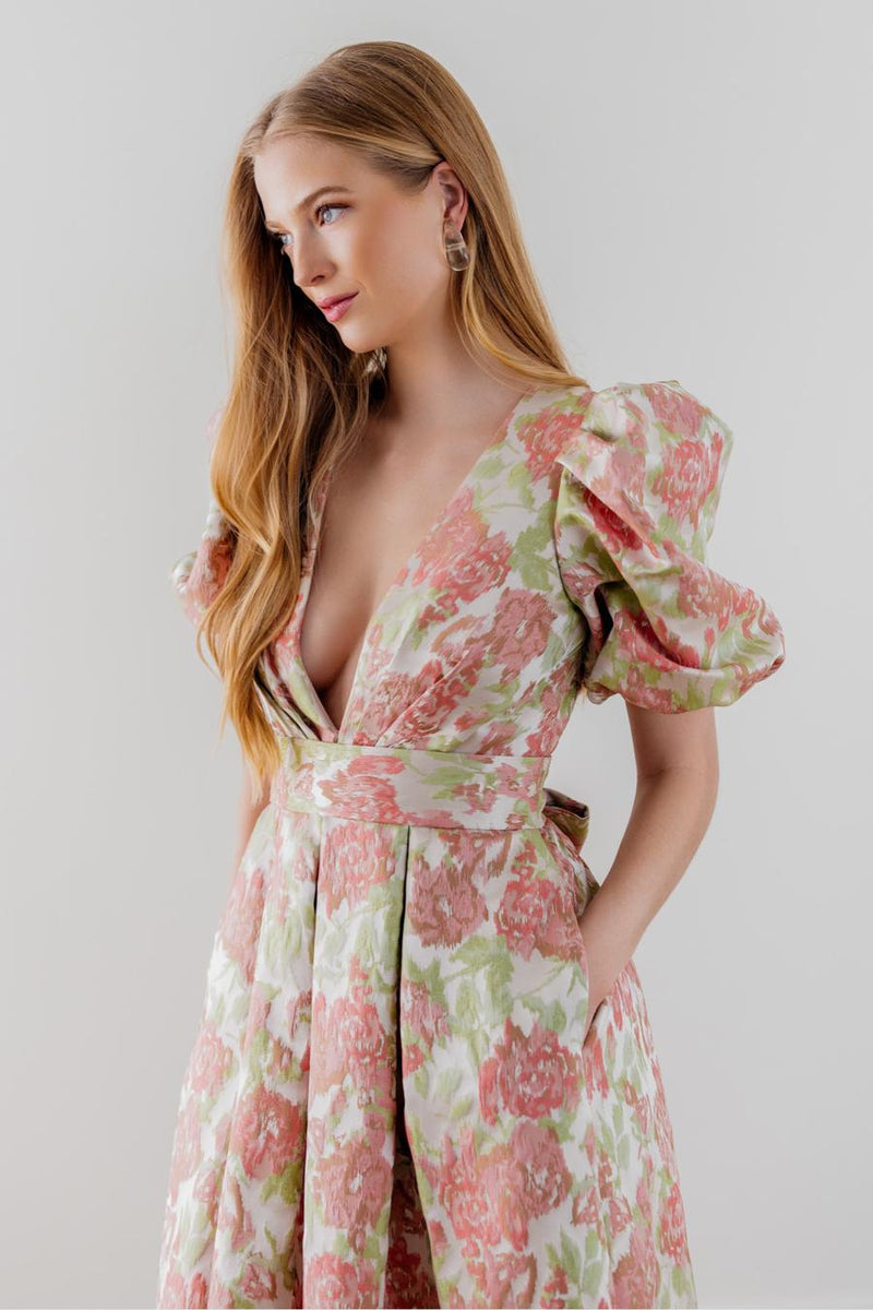 By Watters Evening Style Bungalow in Garden Party Brocade & Bella Bridesmaids