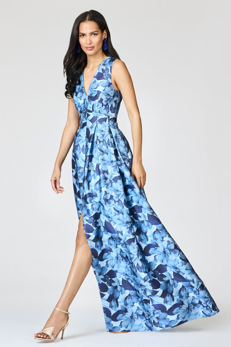 Sachin & Babi Brooke Gown in Frosted Magnolias & Bella Bridesmaids