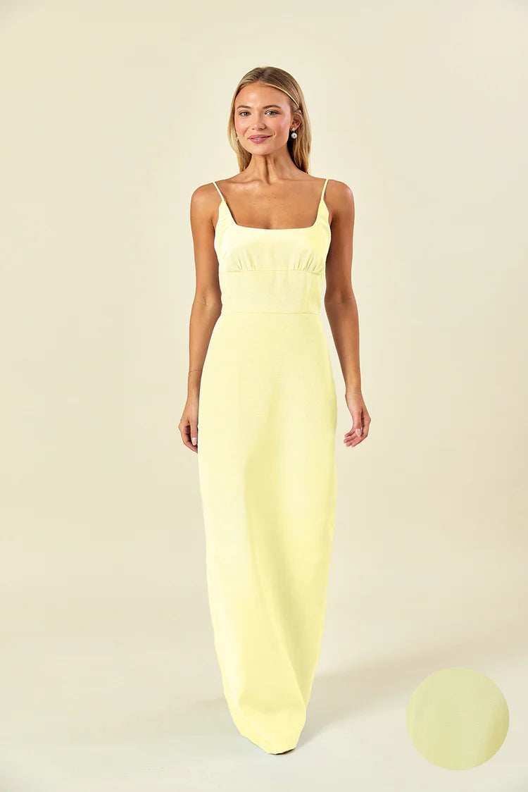 Jane Bodice with Trumpet Skirt in Drapey Bengaline & Bella Bridesmaids