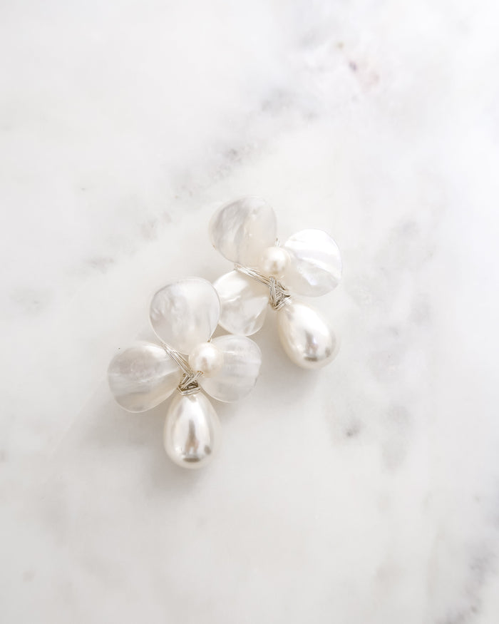 The Matilda Earrings in Silver & Bella Bridesmaids