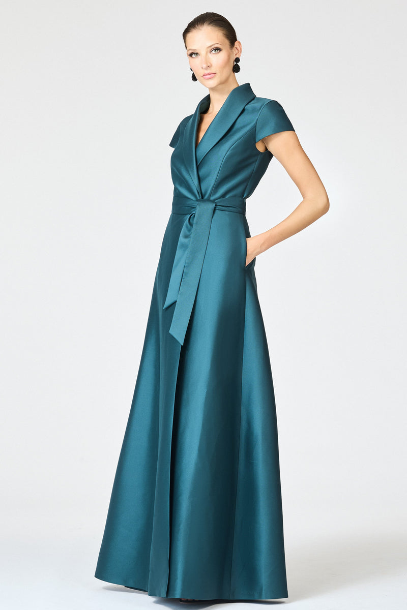 Sachin & Babi Etienne Gown in Forest Green & Bella Bridesmaids