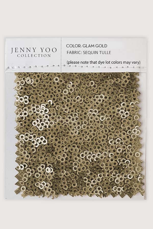 Jenny Yoo Sequin Tulle Swatch Card & Bella Bridesmaids