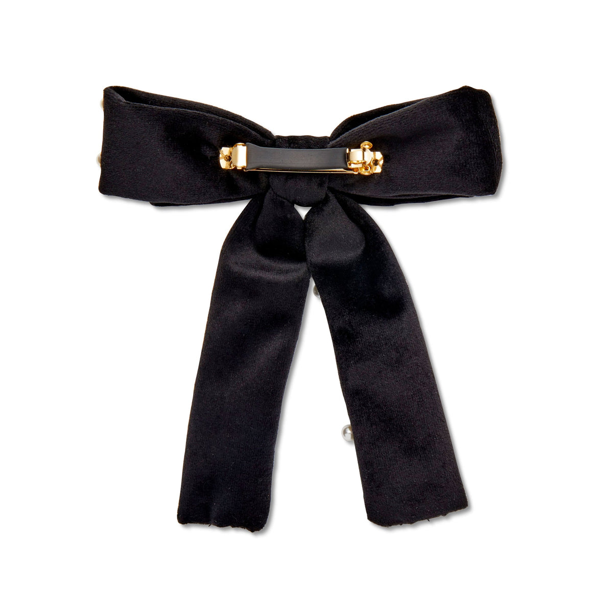 JET PEARL EMBELLISHED ANTOINETTE BOW BARRETTE & Bella Bridesmaids